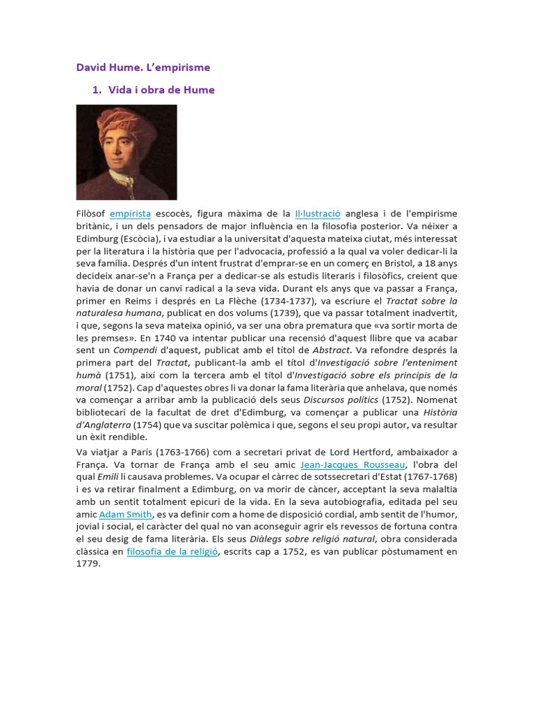 David Hume. Teoria | PDF