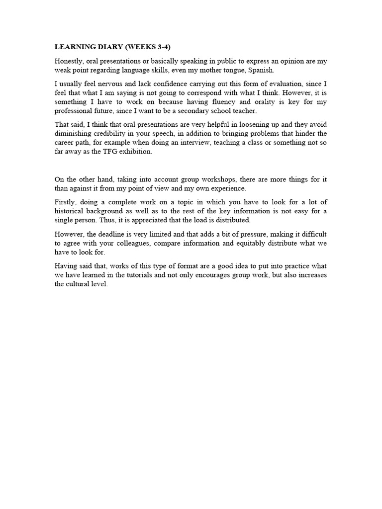 Learning Diary 2 | PDF