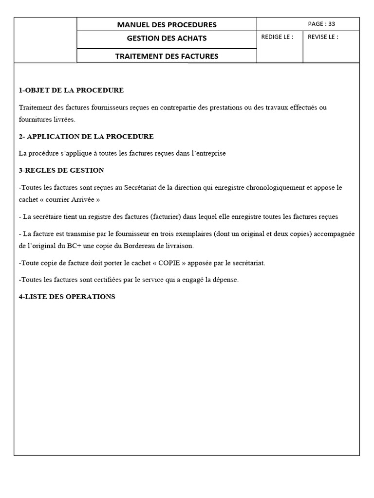 Traitement des Factures Fournisseurs | PDF | Facture | Comptabilité