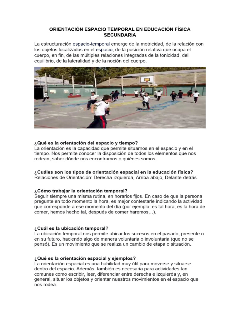 Orientación Espacio-Temporal en EF | PDF | Filosofía | Ciencia y matemáticas