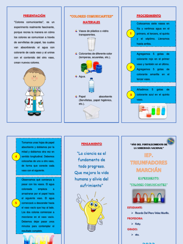 Tríptico Experimento | Descargar gratis PDF | Papel