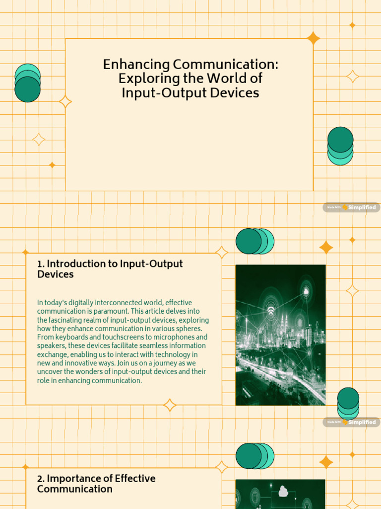 Enhancing Communication Exploring The World of Input Output Devices | PDF Enhancing Communication Exploring The World of Input Output Devices | PDF