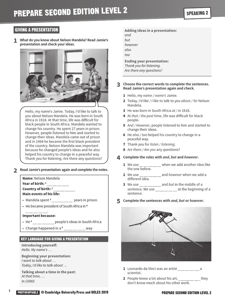 Prepare 2 Speaking 2 | PDF