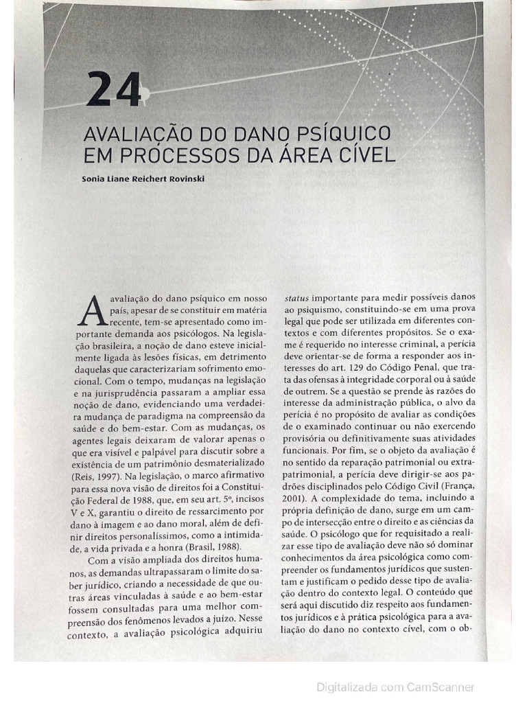 Texto 8 - Dano Psíquico em Processos Na Área Cível | PDF