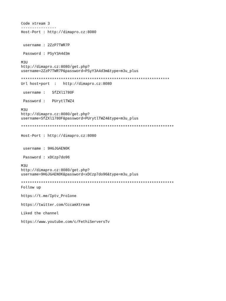 Code Xtream IPTV +M3U 3 Server | PDF | Business | Computers