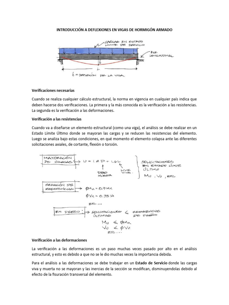 Deformaciones en Vigas y Losas | PDF | Viga (Estructura) | Hormigón