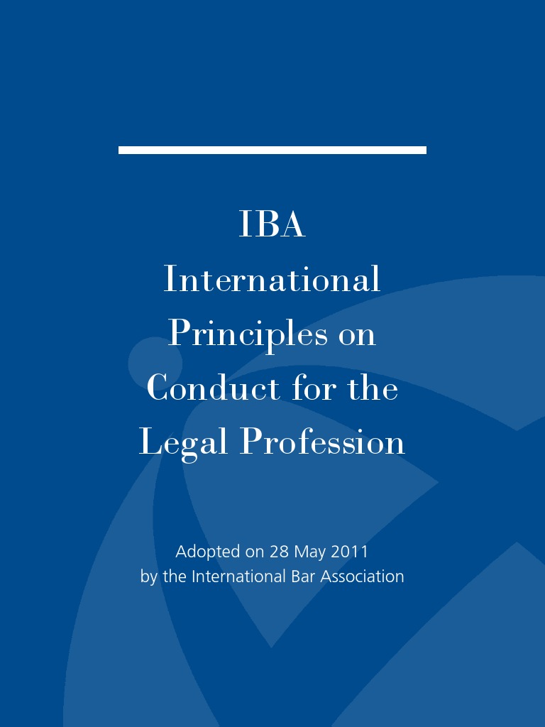 IBA International Principles On Conduct For The Legal Profession May ...