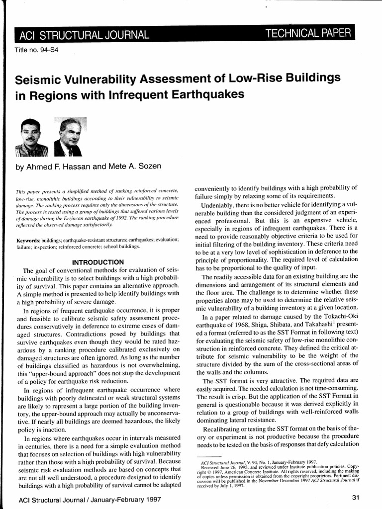 Vulnerablity Index - Hassan Index 94-S04 | PDF