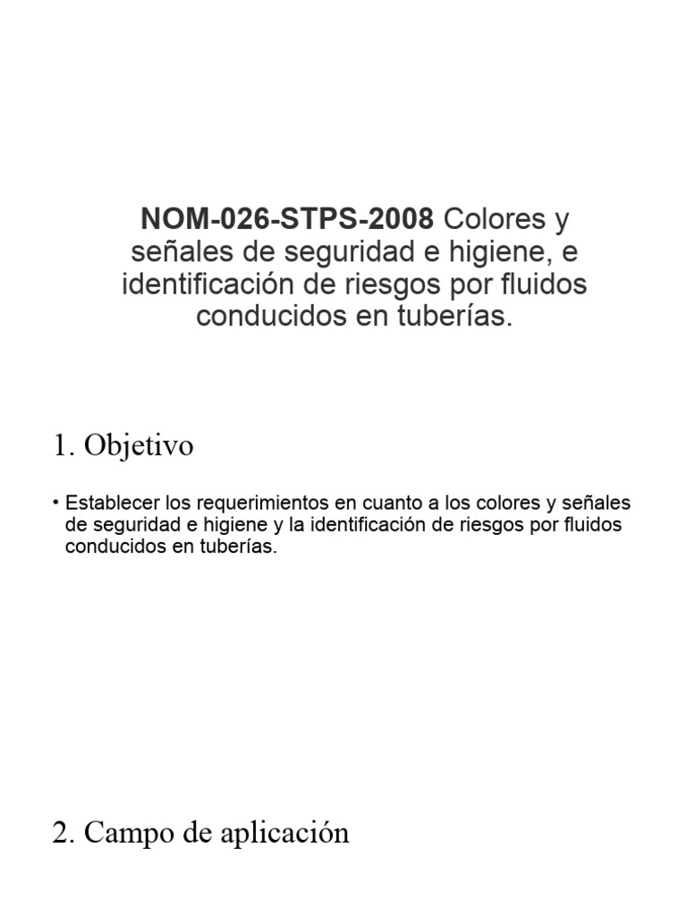 NOM-026-STPS-2008 Colores y Señales de Seguridad e Higiene | PDF ...