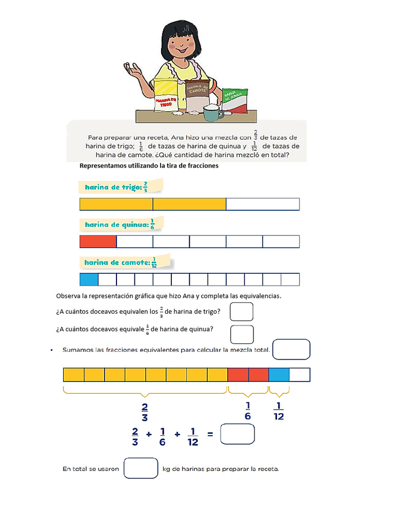 Adición de Fracciones Heterogéneas | PDF