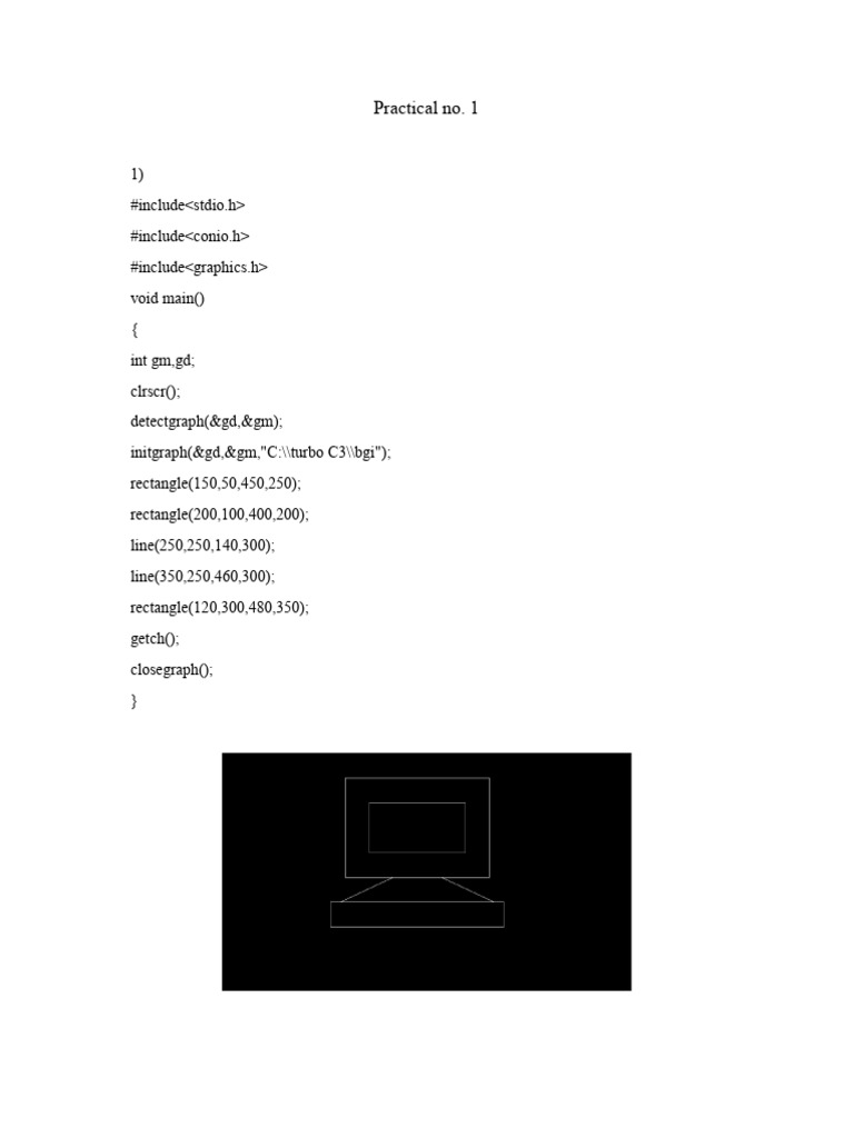 Computer Graphics Practical 1 Code | PDF