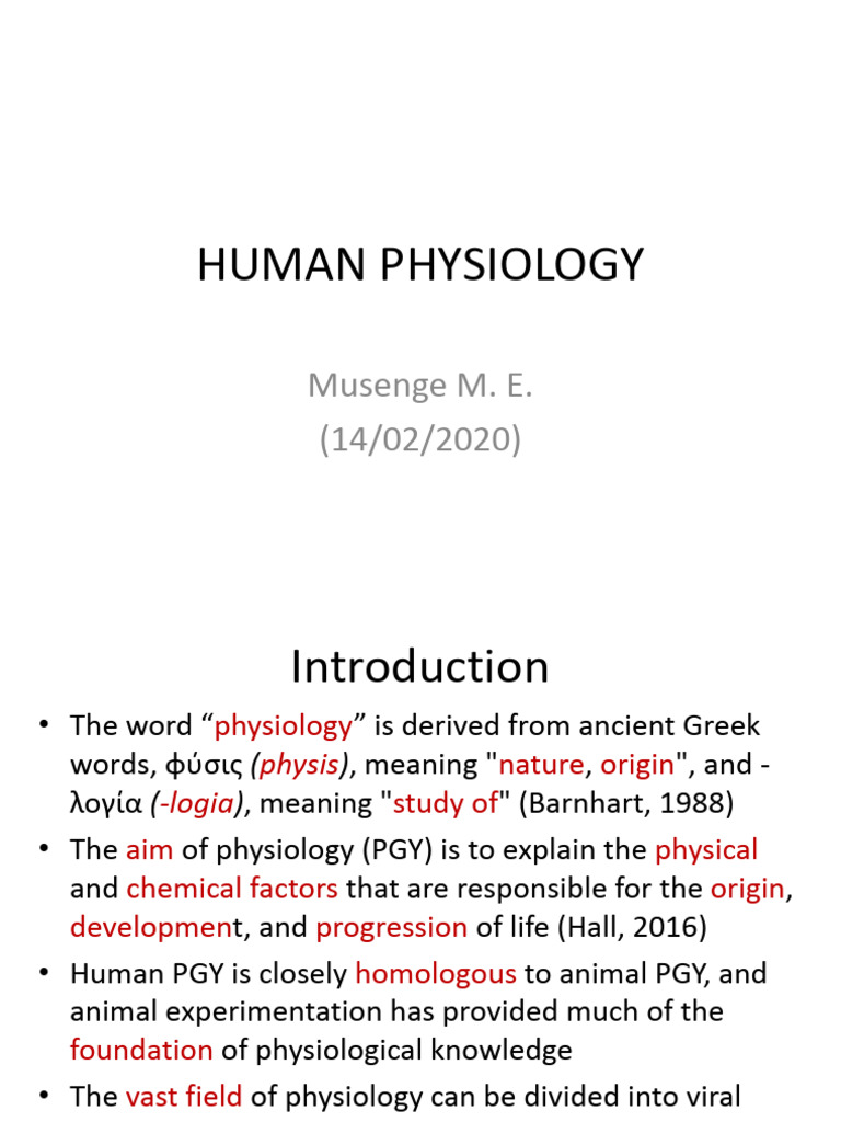 1 - 1 Introduction & Cell PGY - 14022020 | PDF