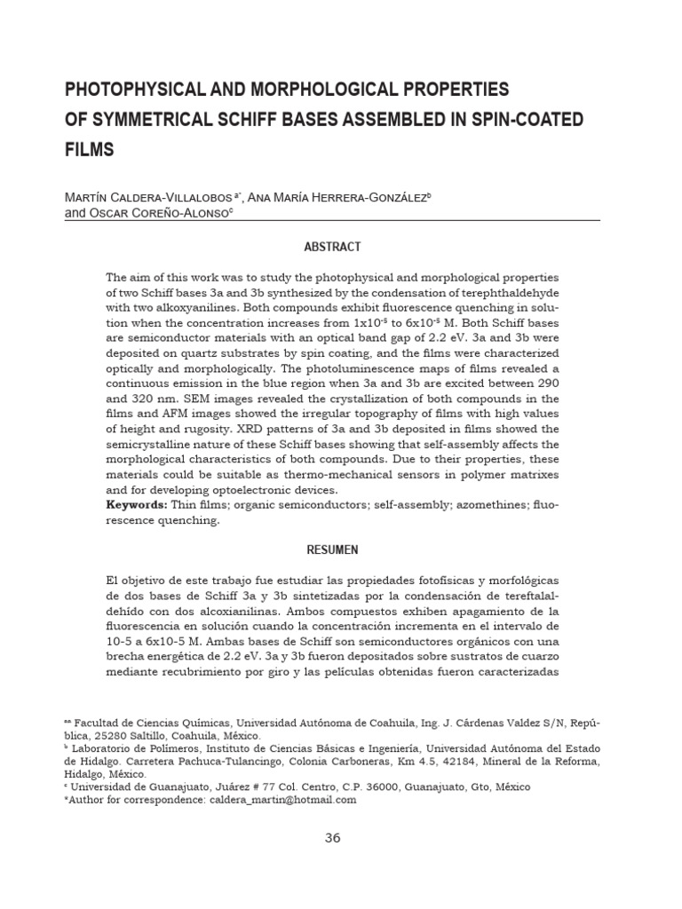 Photophysical and Morphological | PDF