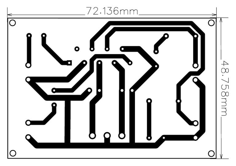 PCB - BOTTOM-LAYER - 24W Stereo Hi-Fi Audio Amplifier Using TDA2616 ...