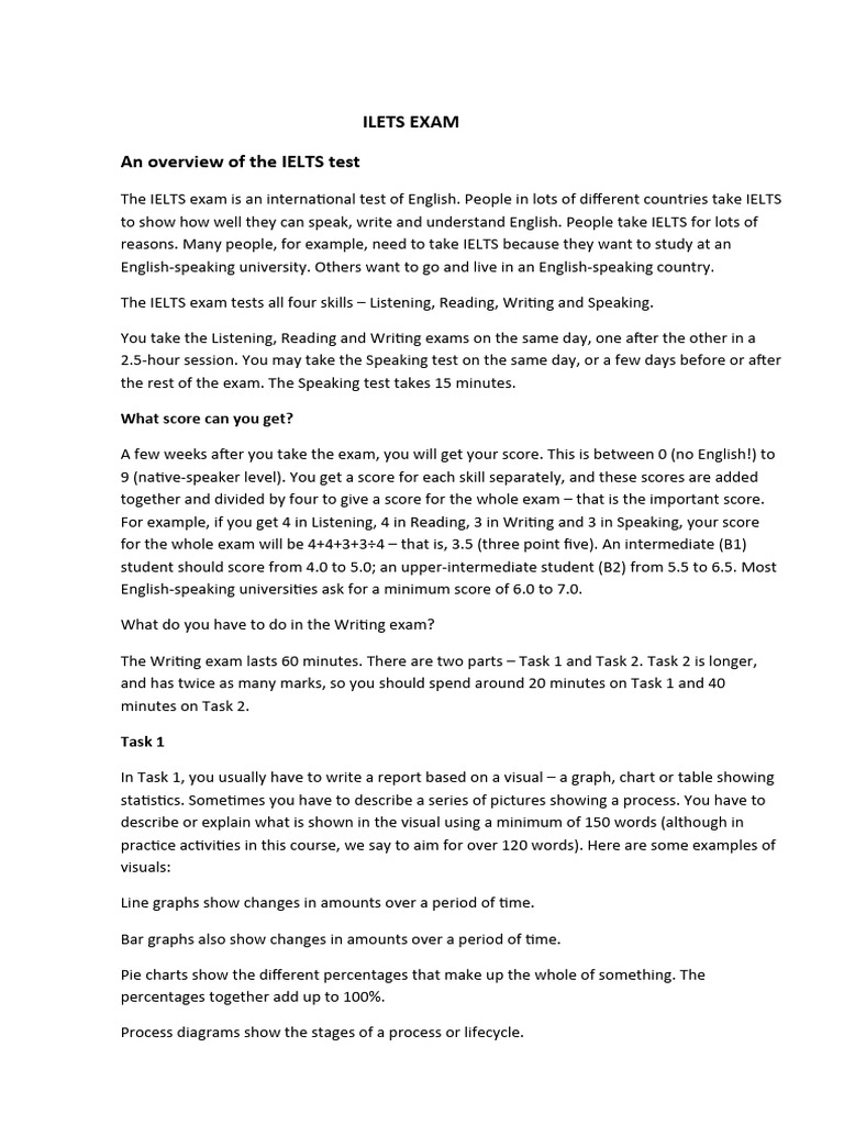 Ilets Exam | PDF | International English Language Testing System | Question