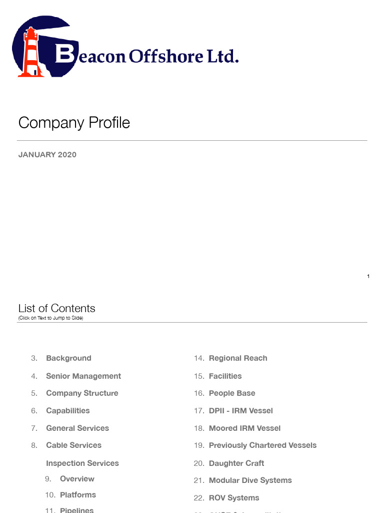 Beacon Offshore Profile | PDF