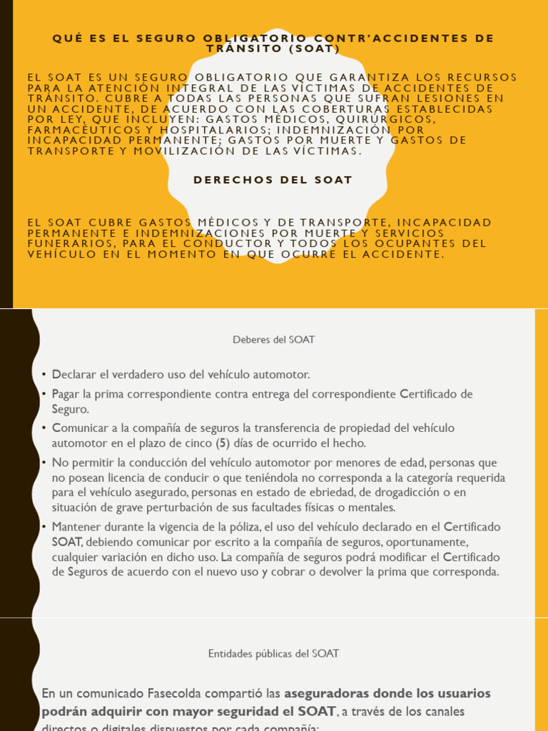 Qué Es El Soat, Etc... | PDF