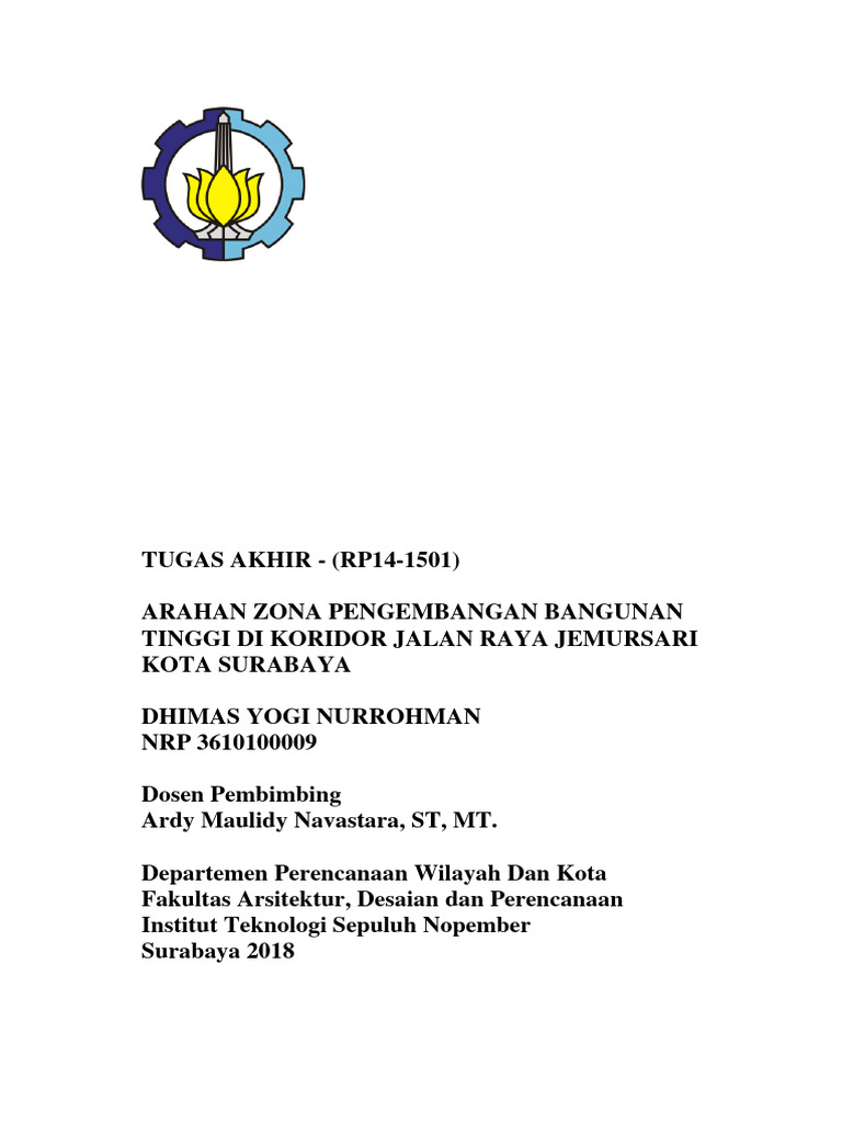 Skripsi Arahan Zona Pengembangan Bangunan Tinggi Di Koridor Jalan Raya ...