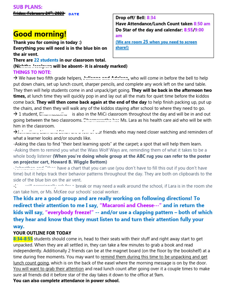 Sub Plan Ex1 | PDF | Language Arts & Discipline | Foreign Language Studies