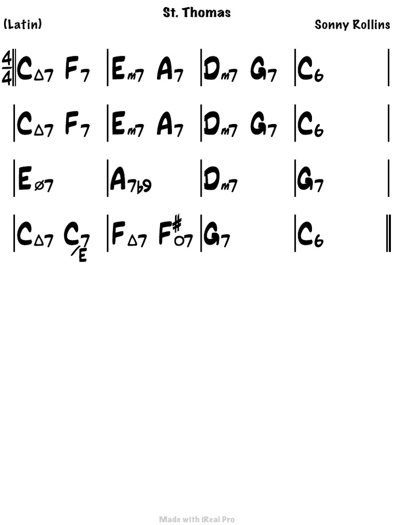 St. Thomas - Sonny Rollins | PDF