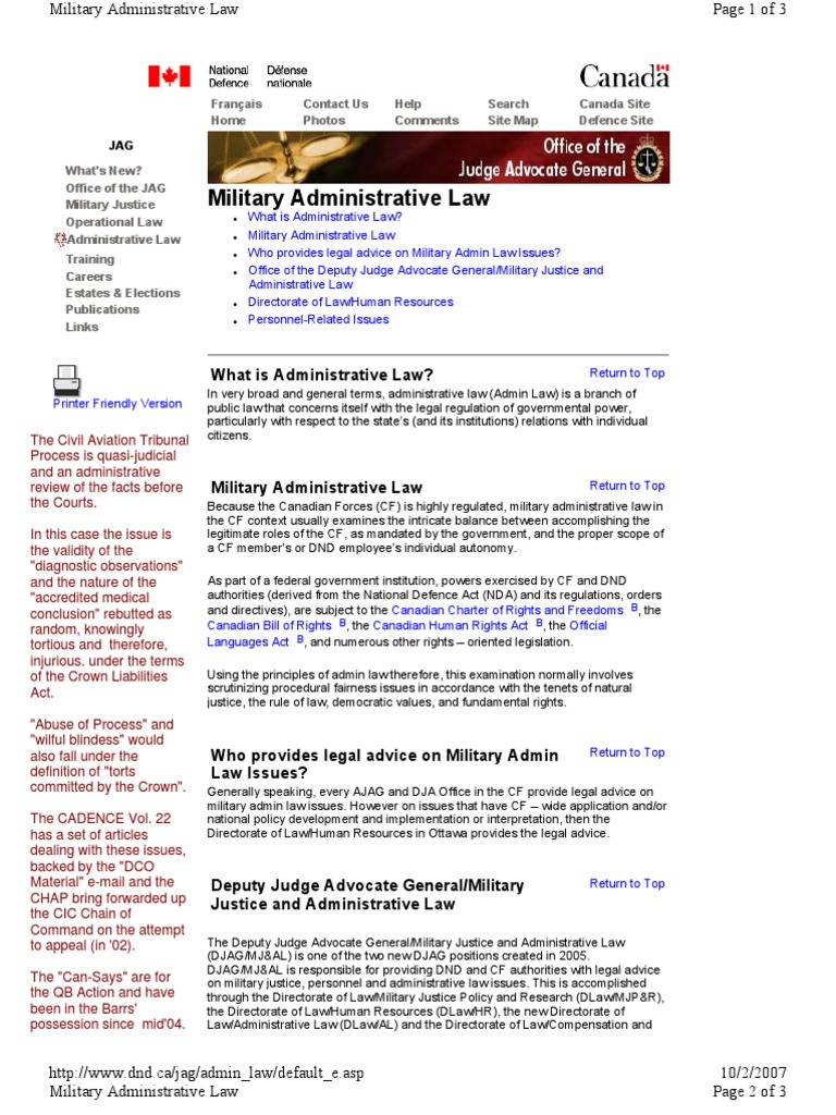 JAG Review | PDF | Military Justice | Administrative Law