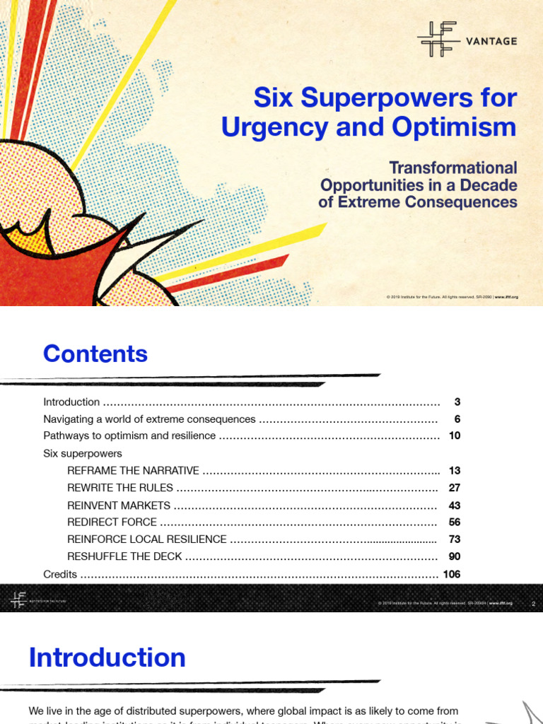 IFTF - Vantage - 6 Superpowers For Urgency and Optimism | PDF | Flood | Security Hacker