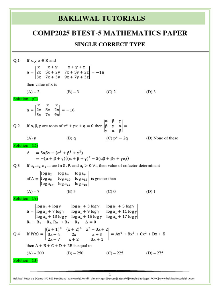 Mathematics Paper 1 - 6 Points | PDF | Triangle | Equations