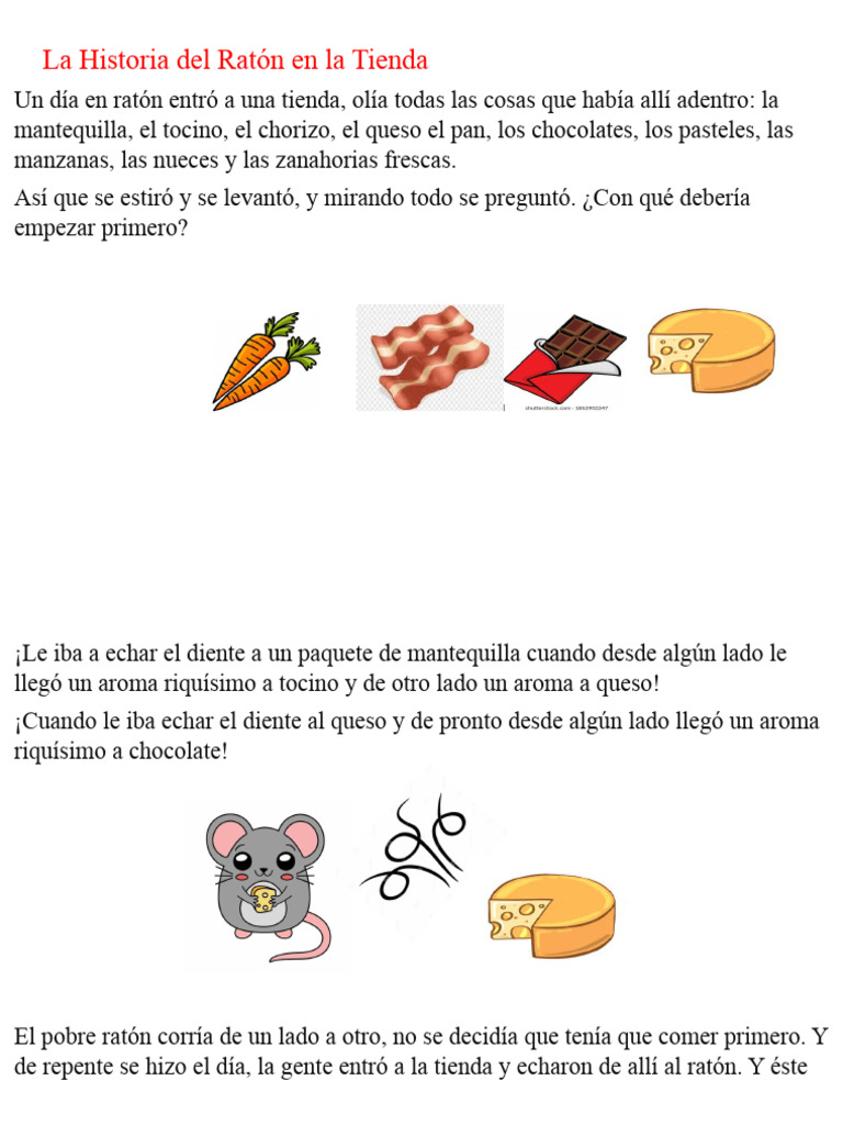La Aventura del Ratón en la Tienda | PDF