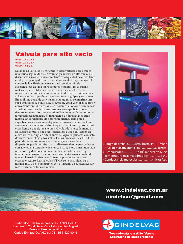 Folleto Valvula Vtma 16-25-40 | PDF | Ciencias fisicas | Materiales