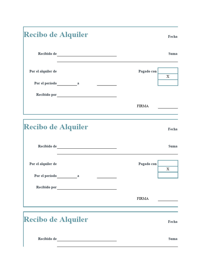 Boleta de Pago de Alquiler | PDF