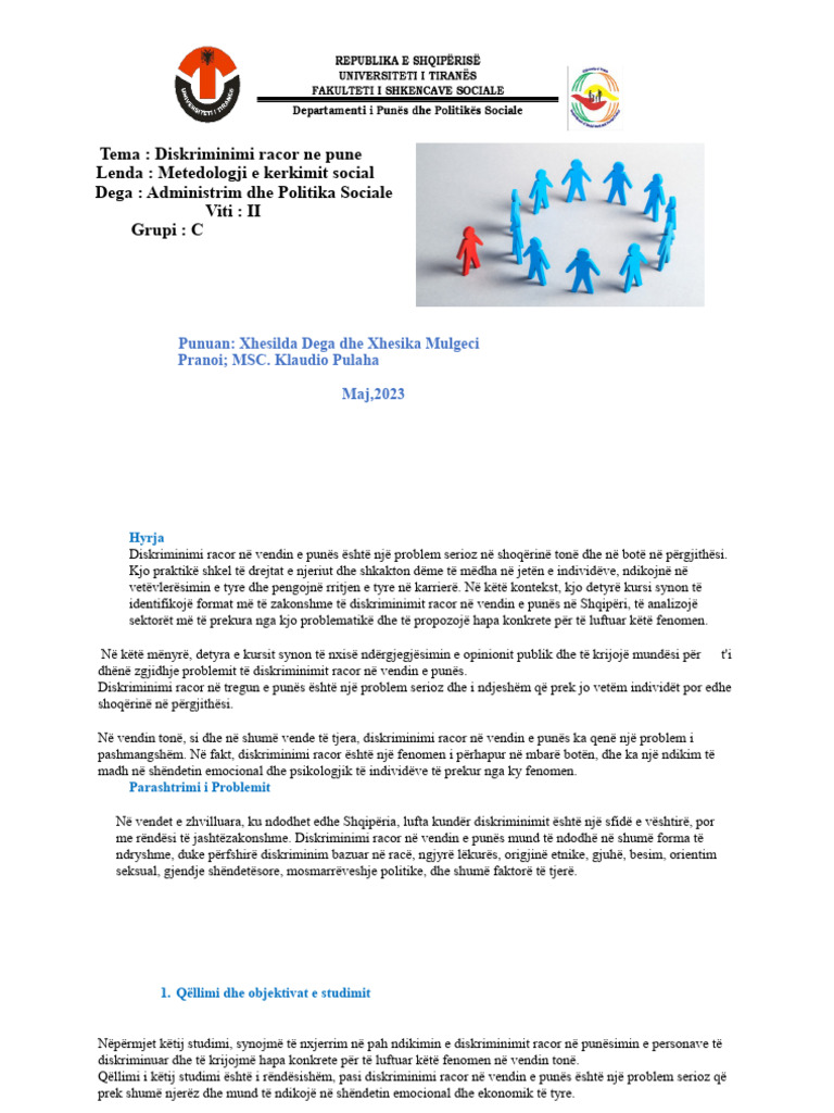 Presentation1 Diskriminimi Racor Ne Pune | PDF