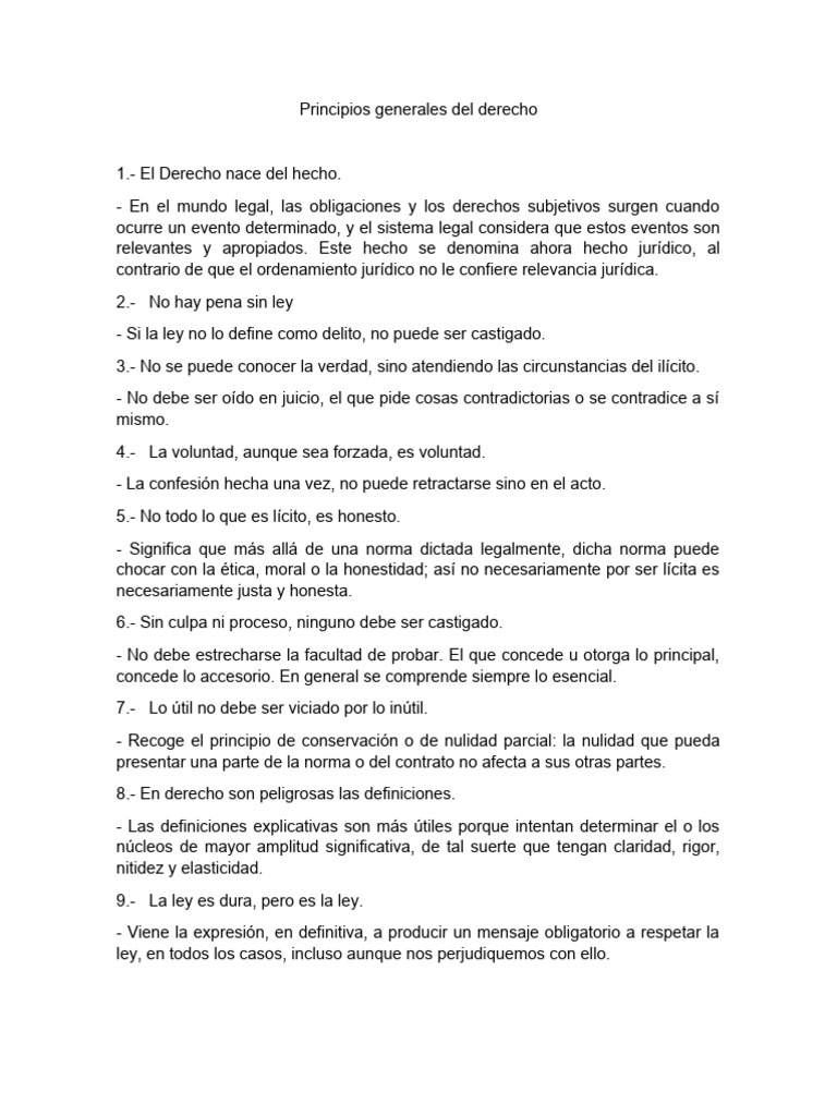 Principios Generales Del Derecho Pdf Justicia Crimen Y Violencia