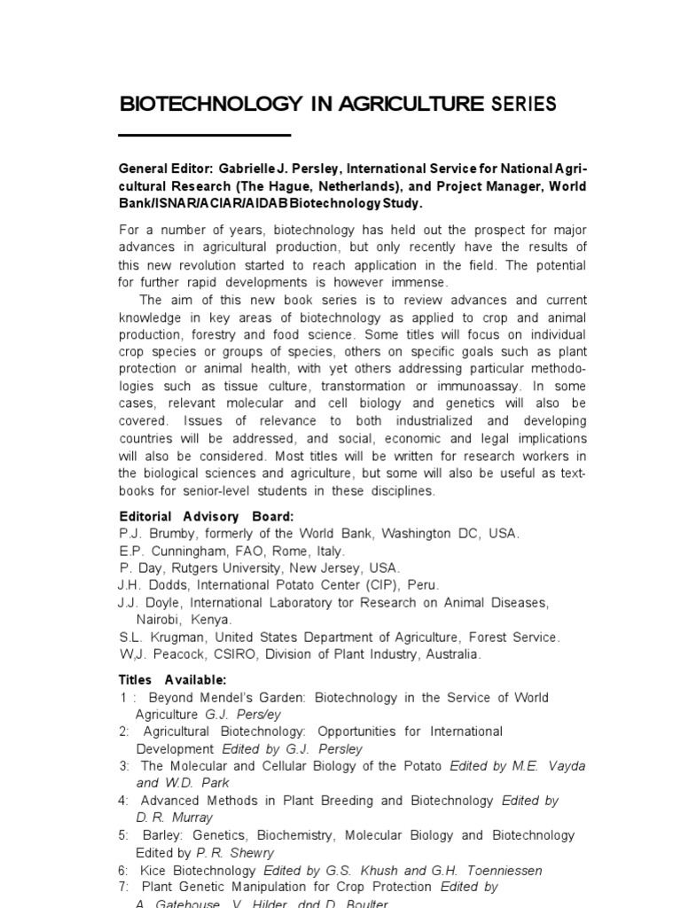 Rice Biotechnology | PDF | Rice | Plant Breeding