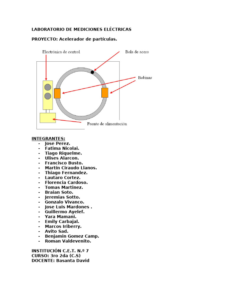 Laboratorio de Mediciones Eléctricas Proyecto | PDF | Transformador | Acelerador de partículas