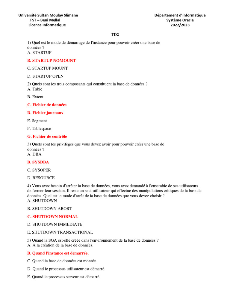 TD2 Solution | PDF | Ordinateurs