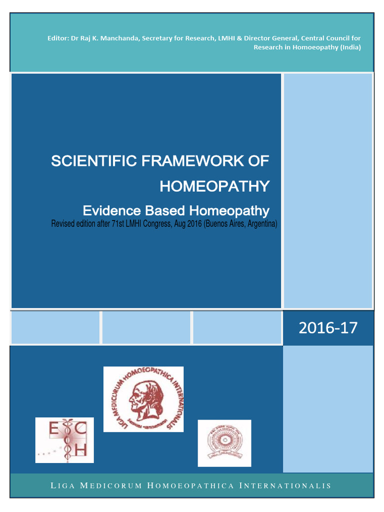 Scientific Framework of Homeopathy Evidence Based Homeopathy (Raj K. Manchanda) | PDF ...