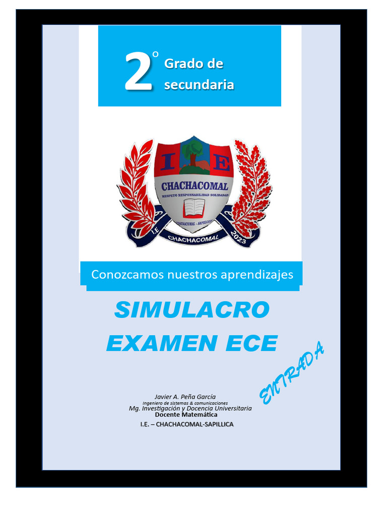 Examen Ece Entrada Desarrollado | PDF