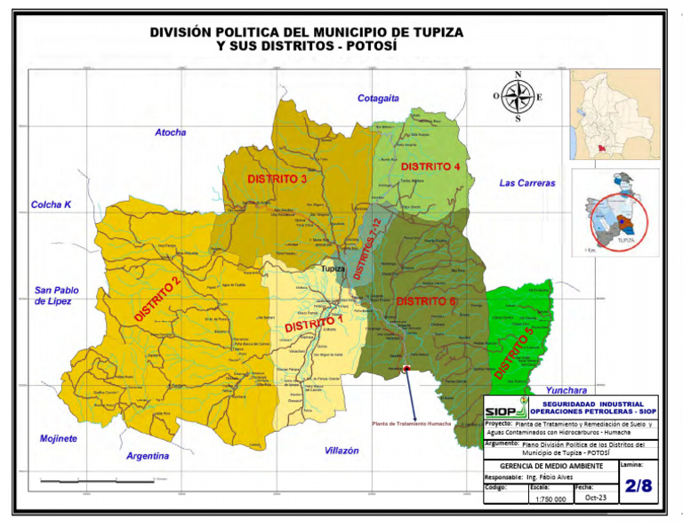 2-8 - Mapa División Politica Municipio de Tupiza y Distritos | PDF