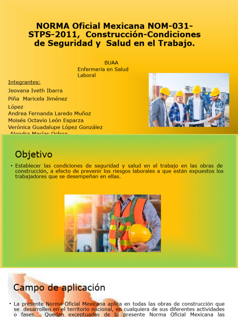 Norma Oficial Mexicana Nom 031 Stps 2011 | PDF | Riesgo | Solvente