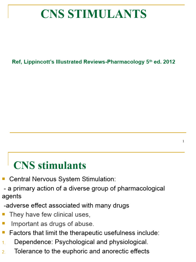 Cns Stimulants | PDF | Stimulant | Phencyclidine