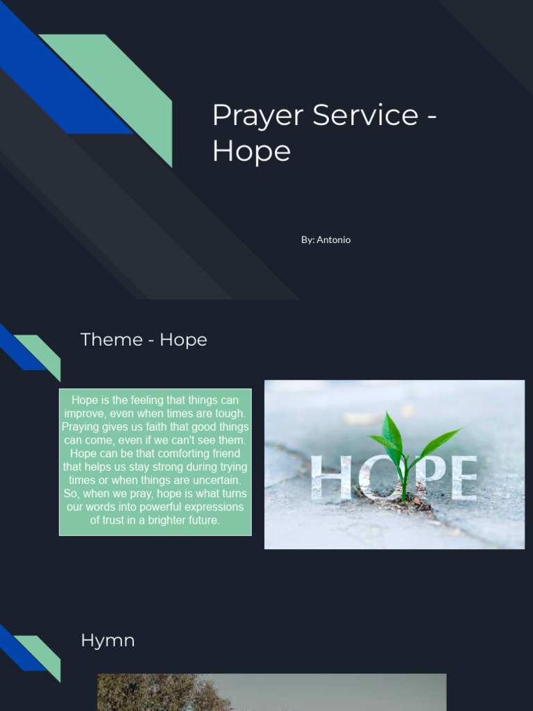 Hope Through Prayer Service | PDF | Lord's Prayer | Prayer