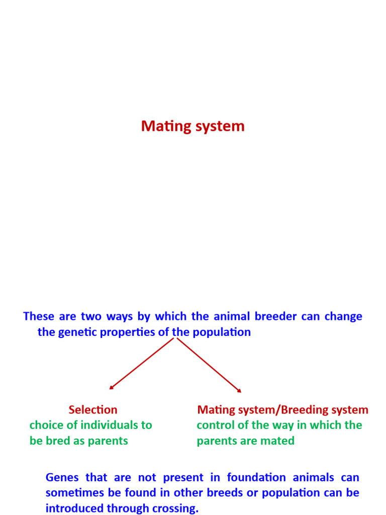 Mating System | PDF | Inbreeding | Zygosity