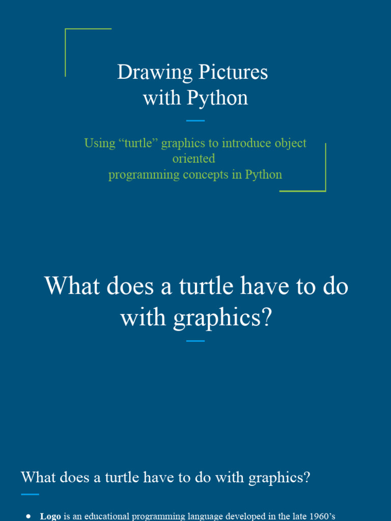 3 5 Oop And Turtle Pdf Object Computer Science Object Oriented Programming