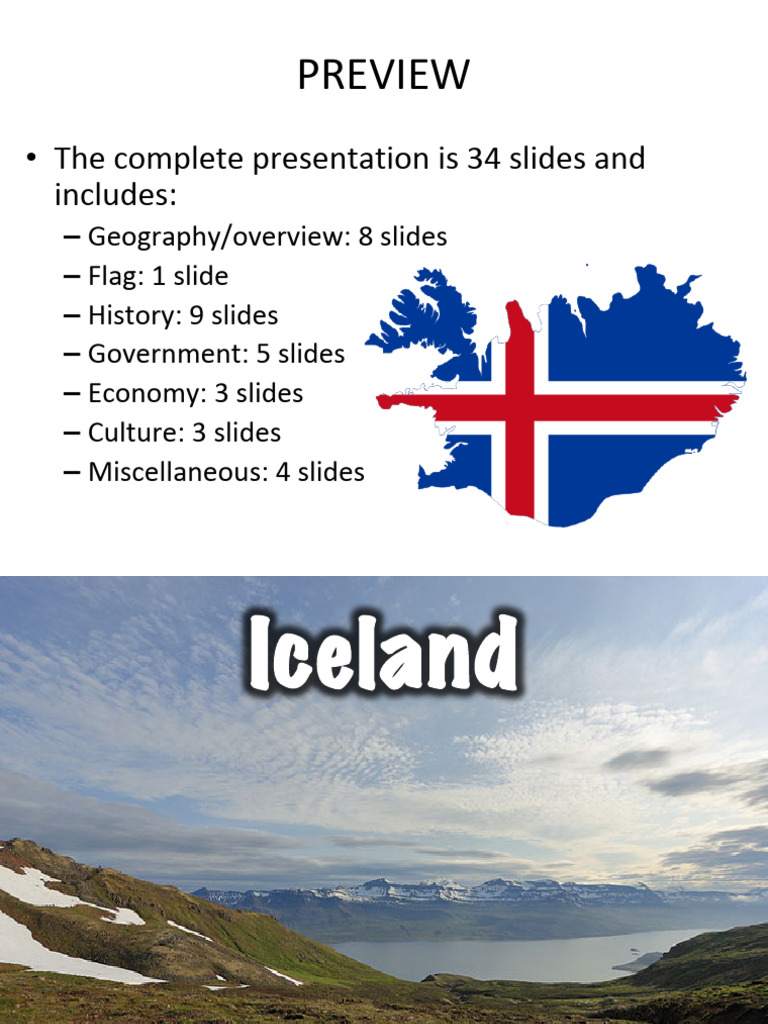 Example of Presentation | PDF | Iceland