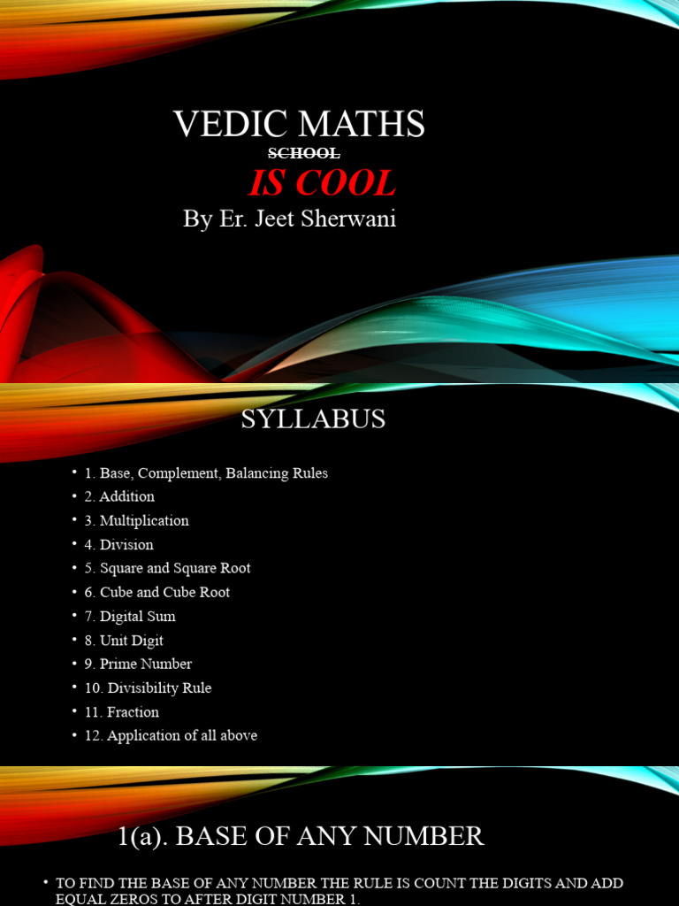 Vedic Maths | PDF