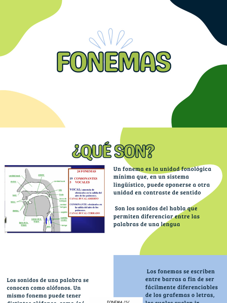 FONEMAS | PDF | Artes del Lenguaje y Comunicación
