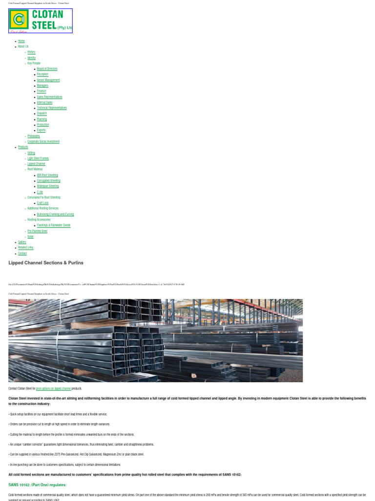 Lip-Channel Tables PDF | PDF