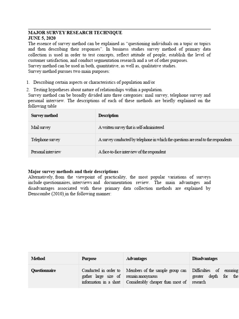 Survey Research Techniques Guide | PDF