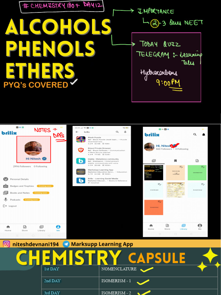 Alcohol Phenol Ethers Part 1 Chemistry Capsule | PDF