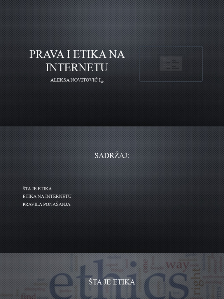 Prava I Etika Na Internetu | PDF